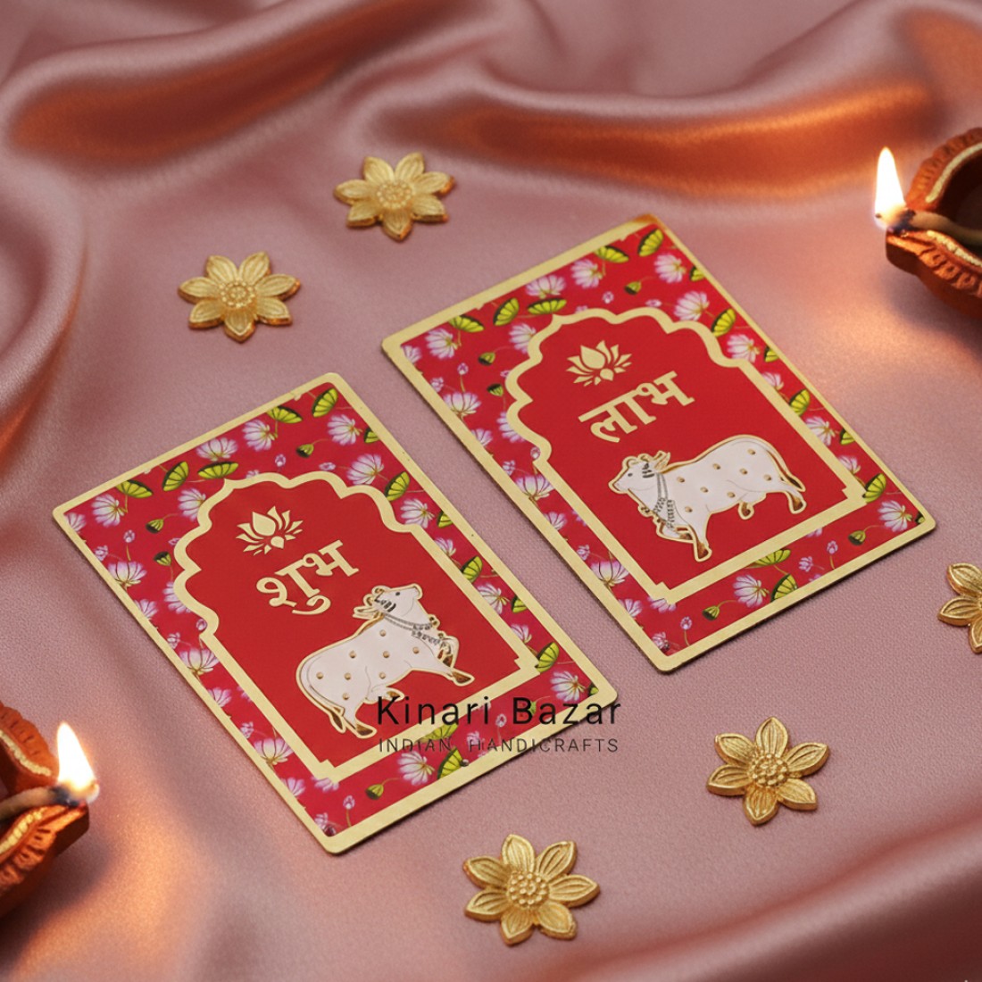 Shubh Labh Mdf Stencil I MDF Shubh Labh Cutouts Shop in Kinari Bazar