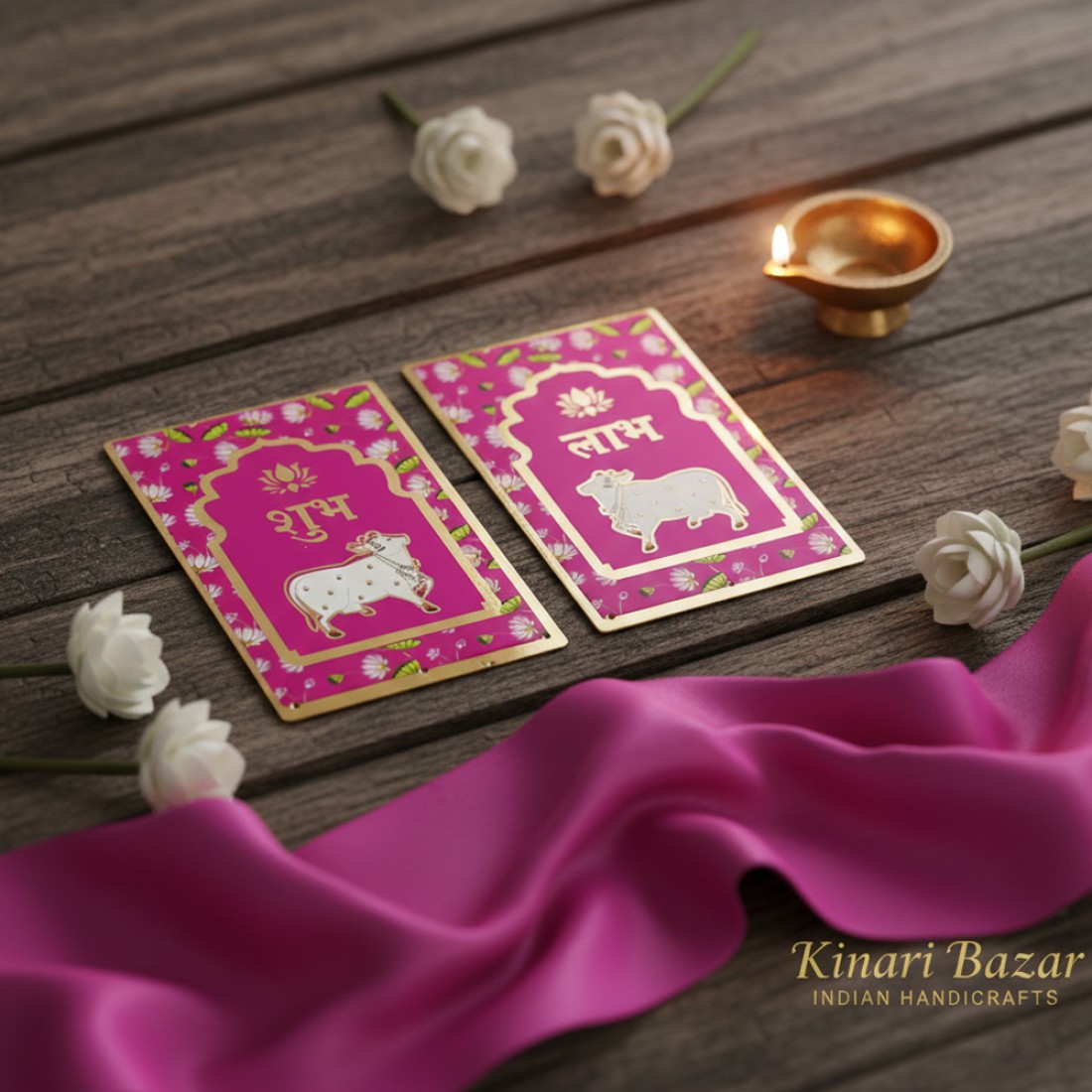 Shubh Labh Mdf Stencil I MDF Shubh Labh Cutouts Shop in Kinari Bazar