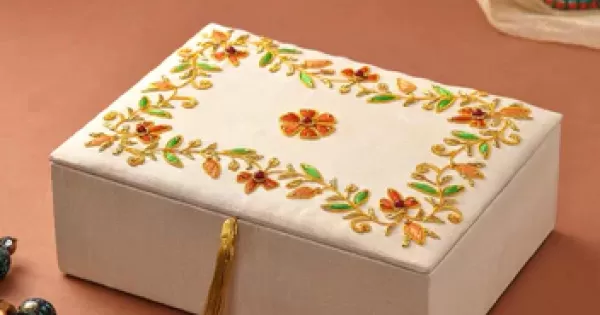 Embroidery Jewellery Boxes I Gift Boxes - Kinari Bazar