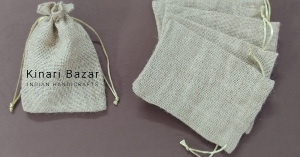 Plain Jute Potli Bags for Packaging I Kinari Bazar